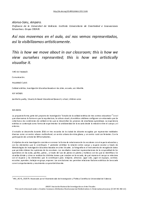 (PDF) Así nos movemos en el aula, así nos vemos representados, así lo ...