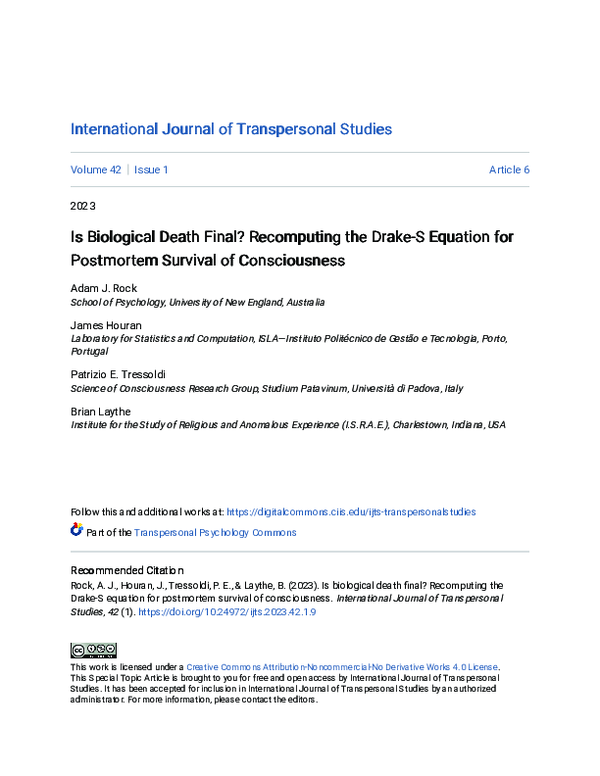 (PDF) Is Biological Death Final? Recomputing the Drake-S Equation for ...
