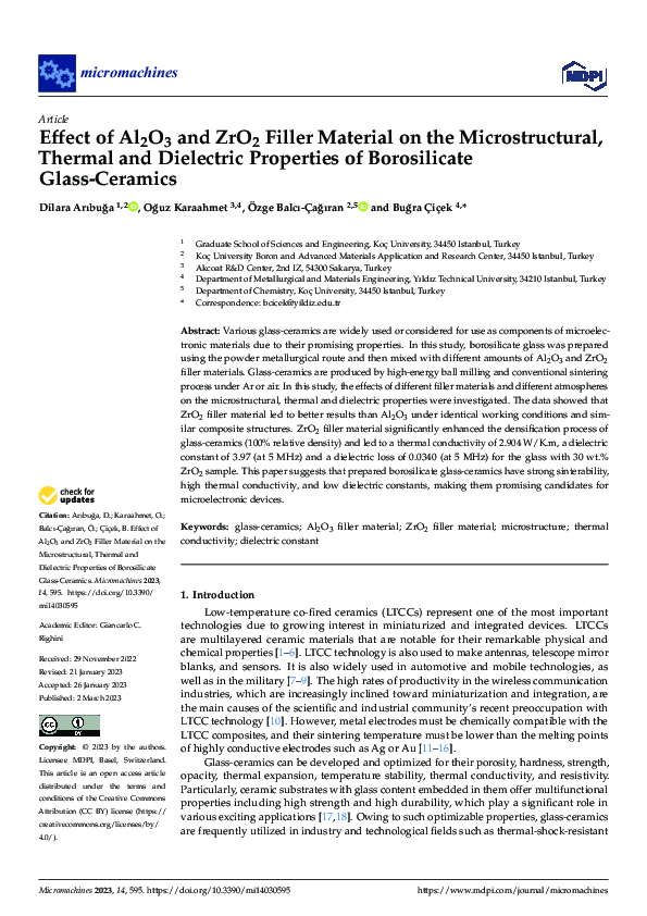 (PDF) Effect of Al2O3 and ZrO2 Filler Material on the Microstructural, Thermal and Dielectric ...