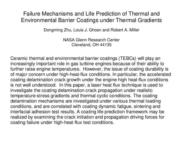 (PDF) Failure Mechanisms and Life Prediction of Thermal and Environmental Barrier Coatings under ...