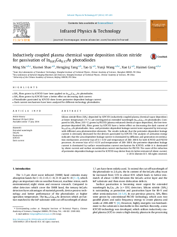 (PDF) Inductively Coupled-Plasma Chemical Vapor Deposition (ICP-CVD)
