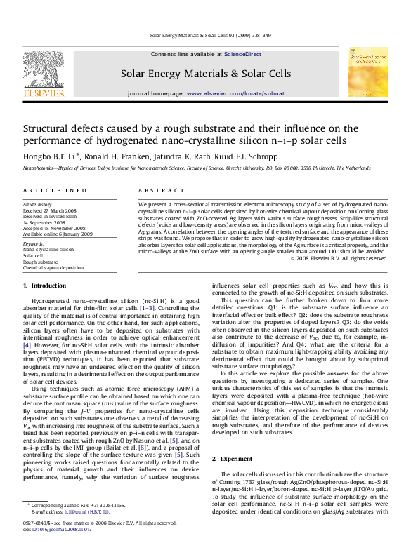 (PDF) Structural defects caused by a rough substrate and their ...