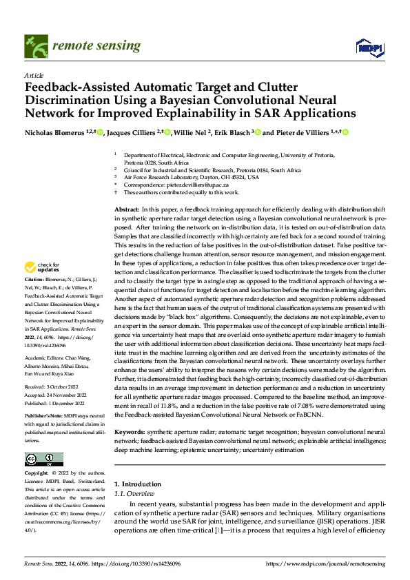 Pdf Feedback Assisted Automatic Target And Clutter Discrimination Using A Bayesian