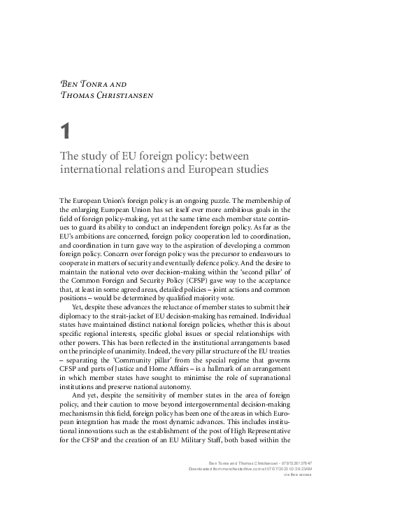 (PDF) The study of EU foreign policy