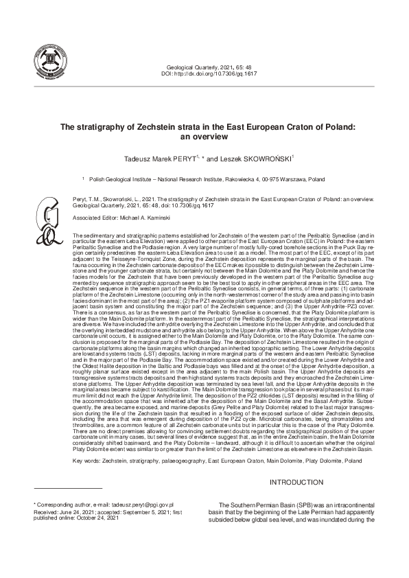 (PDF) The stratigraphy of Zechstein strata in the East European Craton ...
