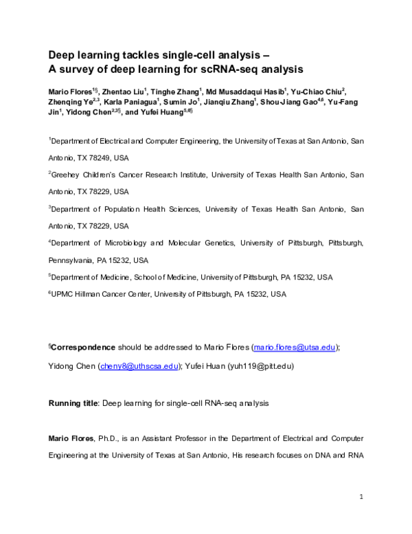 (PDF) Deep learning tackles single-cell analysis A survey of deep ...