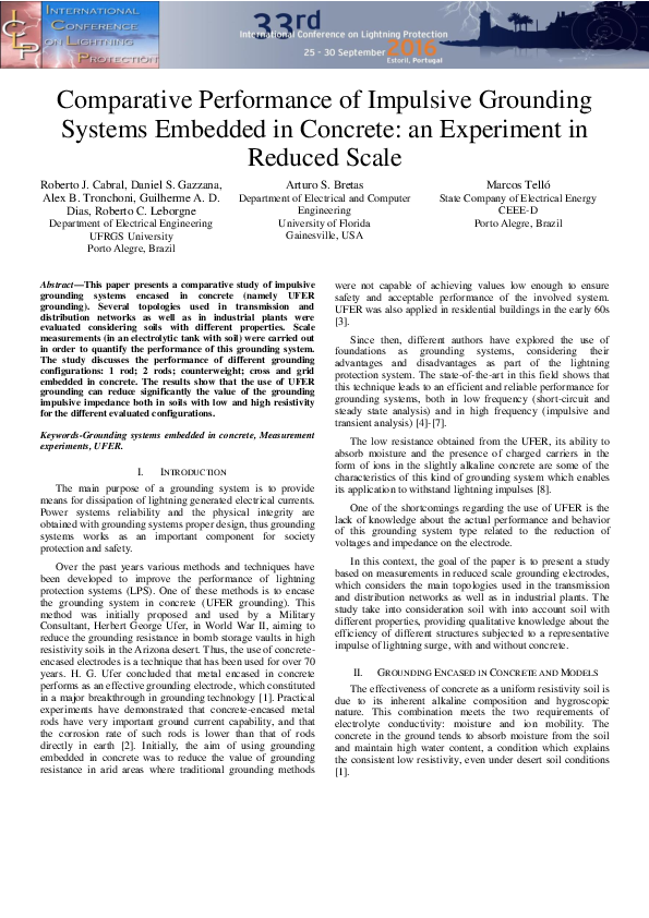 (PDF) Comparative performance of impulsive grounding systems embedded ...