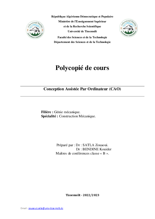 (PDF) Polycopié DAO