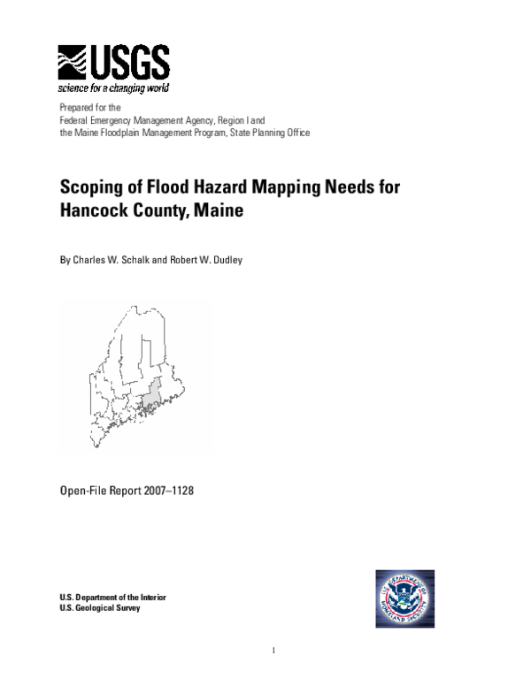 (PDF) Scoping of Flood Hazard Mapping Needs for Hancock County, Maine