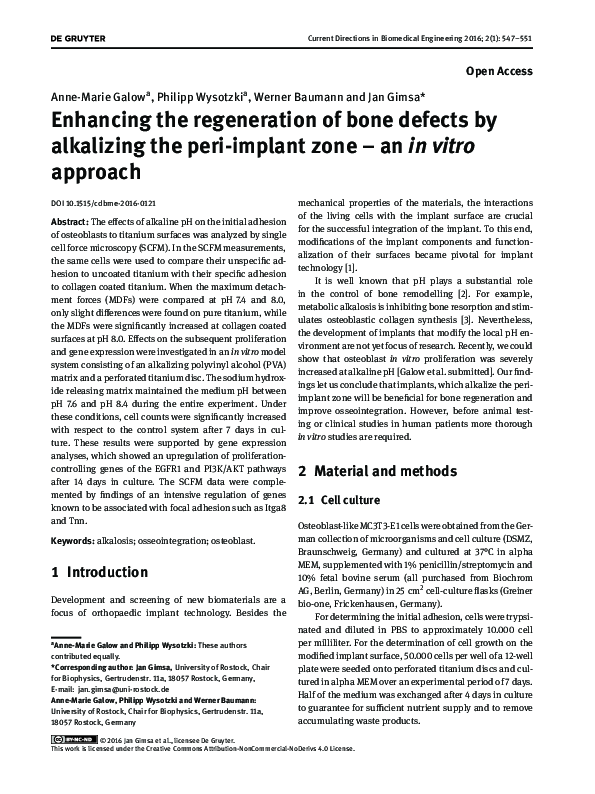 (PDF) Enhancing the regeneration of bone defects by alkalizing the peri ...
