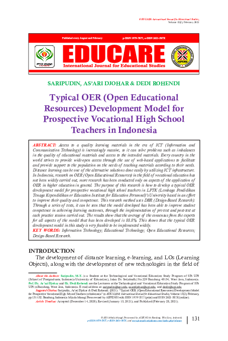 (PDF) Typical OER (Open Educational Resources) Development Model for ...