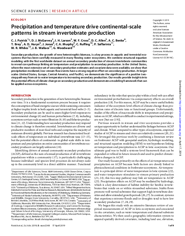 (PDF) Precipitation and temperature drive continental-scale patterns in ...