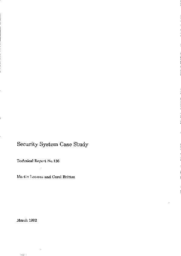 (PDF) Security system case study
