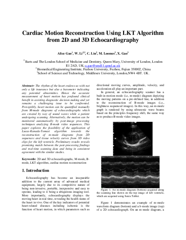 (PDF) Cardiac motion reconstruction using LKT algorithm from 2D and 3D ...