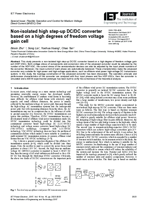 (PDF) Non‐isolated high step‐up DC–DC converter based on coupled inductors, diode‐capacitor ...