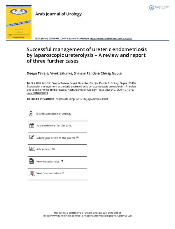 (PDF) Successful management of ureteric endometriosis by laparoscopic ...