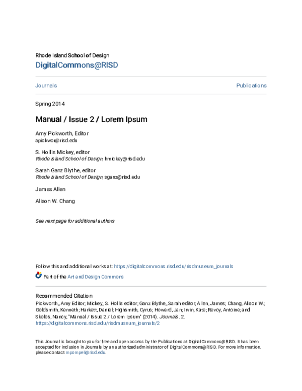 (PDF) Manual / Issue 2 / Lorem Ipsum
