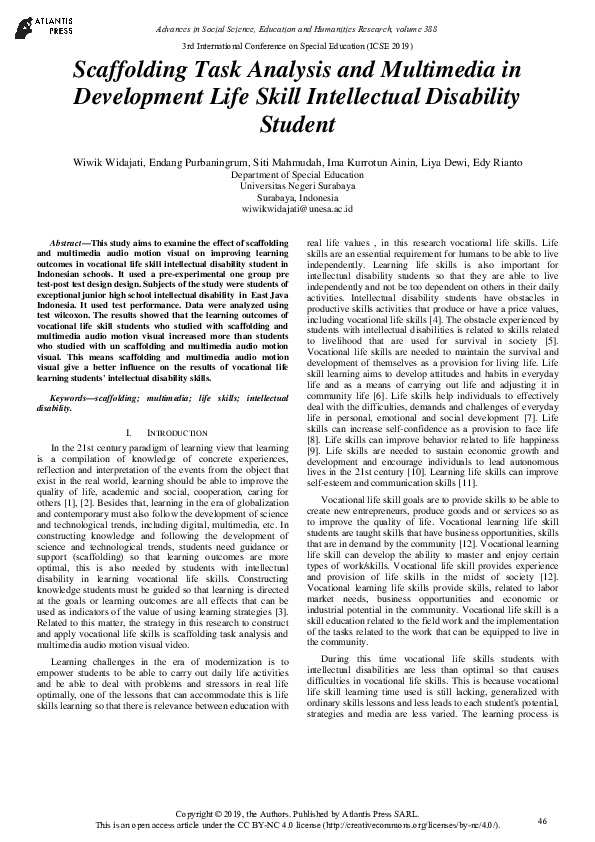 (PDF) Scaffolding Task Analysis and Multimedia in Development Life ...