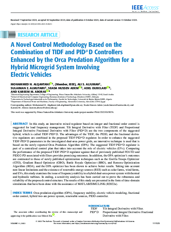 (PDF) A Novel Control Methodology Based on the Combination of TIDF and PIDμD Controllers ...