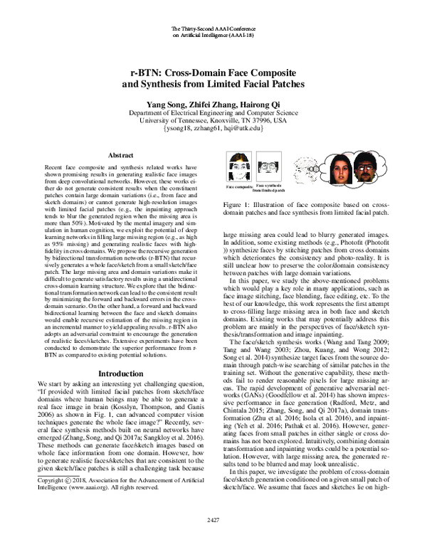 (PDF) r-BTN: Cross-Domain Face Composite and Synthesis From Limited Facial Patches