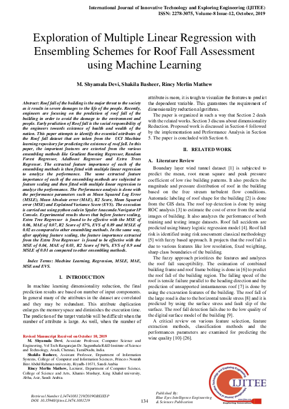 (PDF) Exploration of Multiple Linear Regression with Ensembling Schemes for Roof Fall Assessment ...