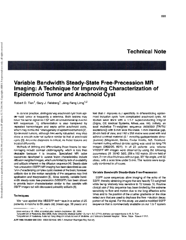 (PDF) Variable bandwidth steady-state free-precession MR imaging: a ...