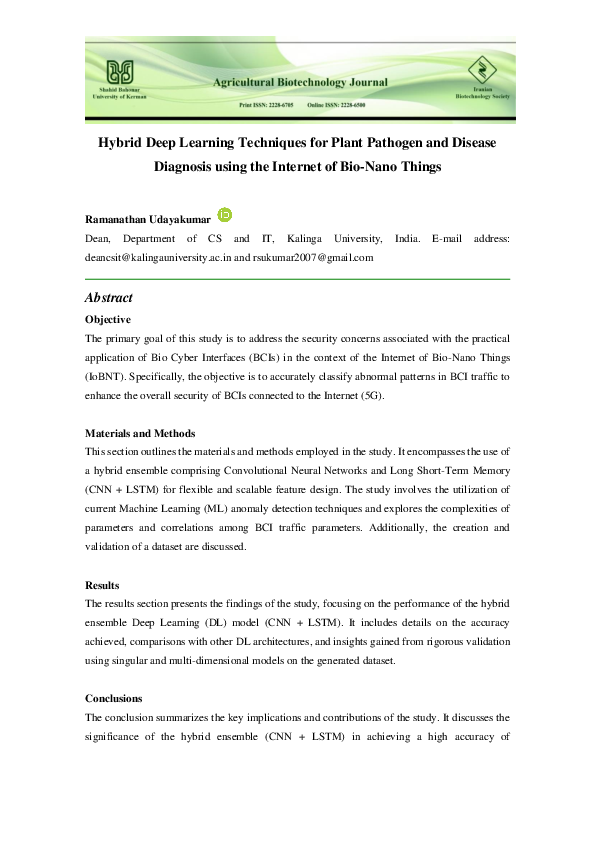 (PDF) Hybrid Deep Learning Techniques for Plant Pathogen and Disease ...