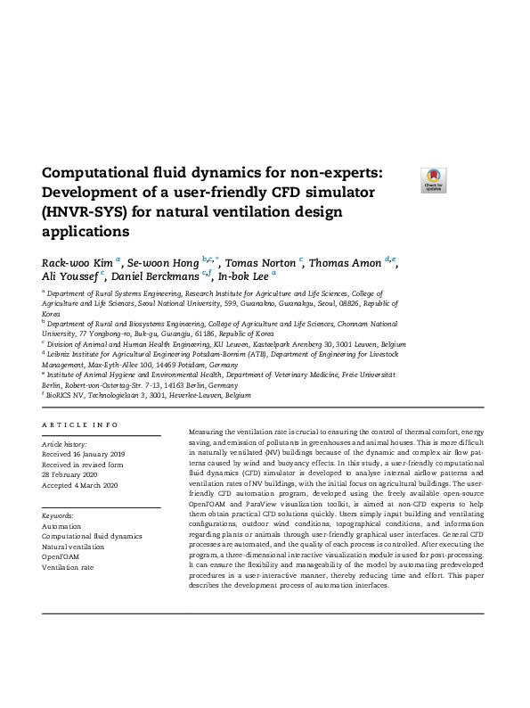 (PDF) Computational fluid dynamics for non-experts: Development of a user-friendly CFD simulator ...
