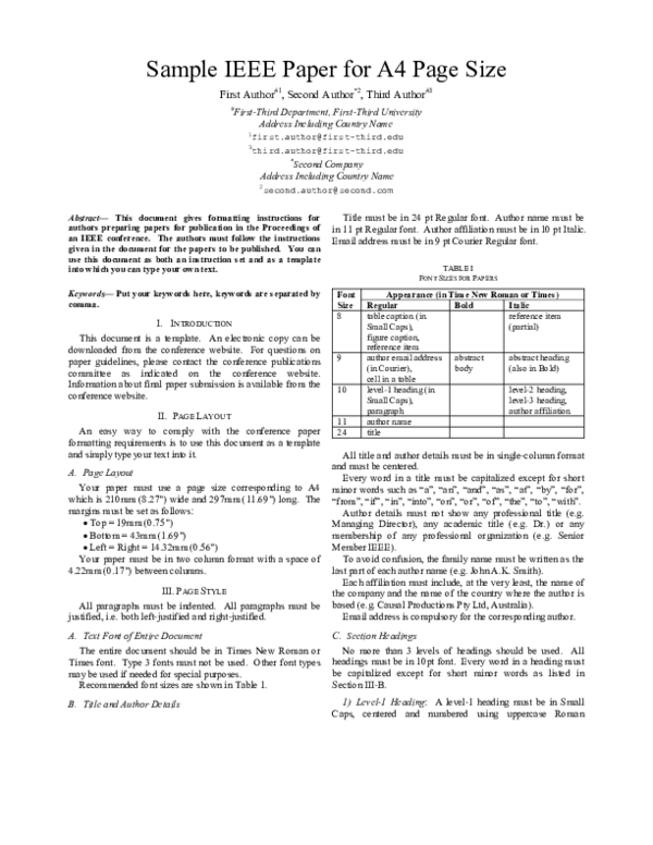 (PDF) Sample IEEE Review Paper