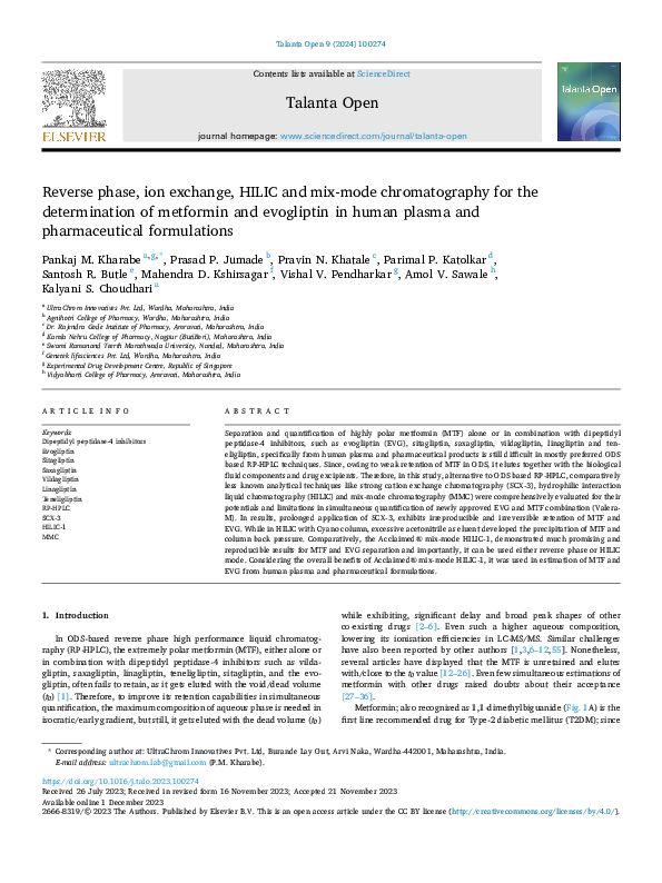 (PDF) Reverse phase, ion exchange, HILIC and mix-mode chromatography ...