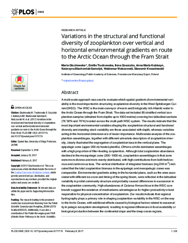 (PDF) Variations in the structural and functional diversity of ...