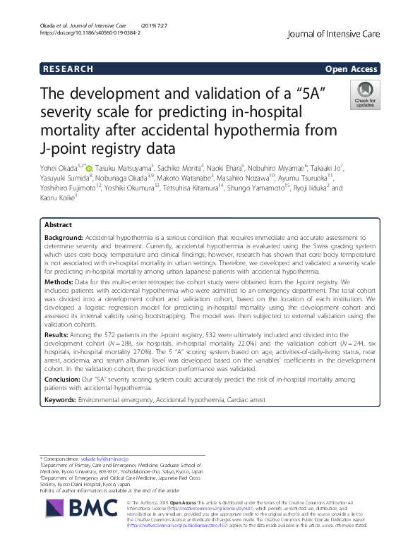 (PDF) The development and validation of a “5A” severity scale for ...