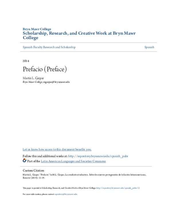 (PDF) Prefacio (Preface)