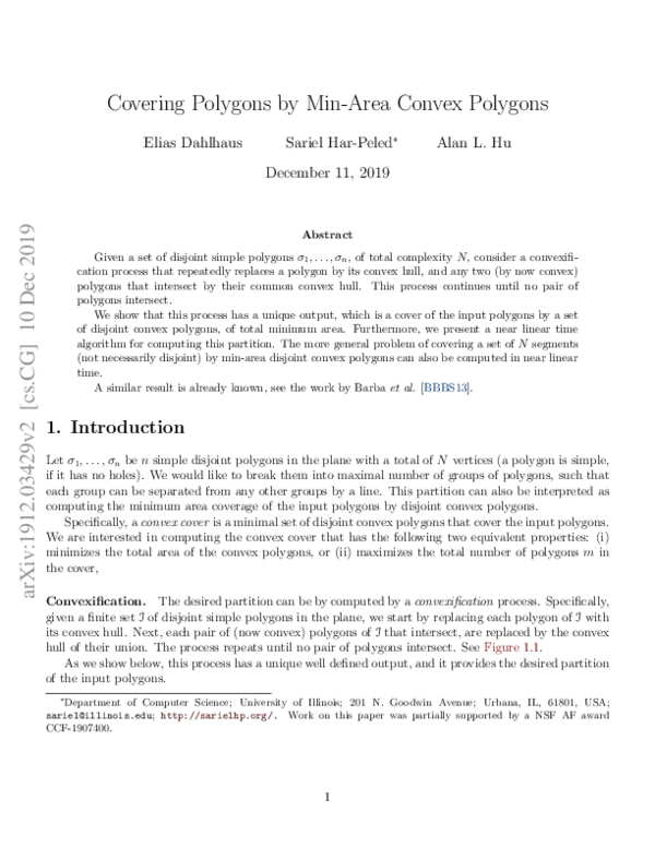 (PDF) Covering Polygons by Min-Area Convex Polygons | Elias Dahlhaus - Academia.edu
