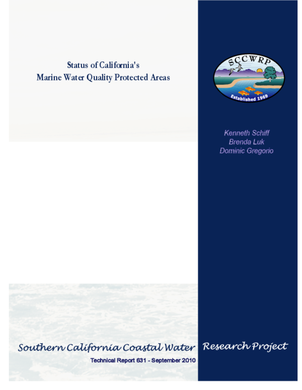 (PDF) Status of California's Marine Water Quality Protected Areas