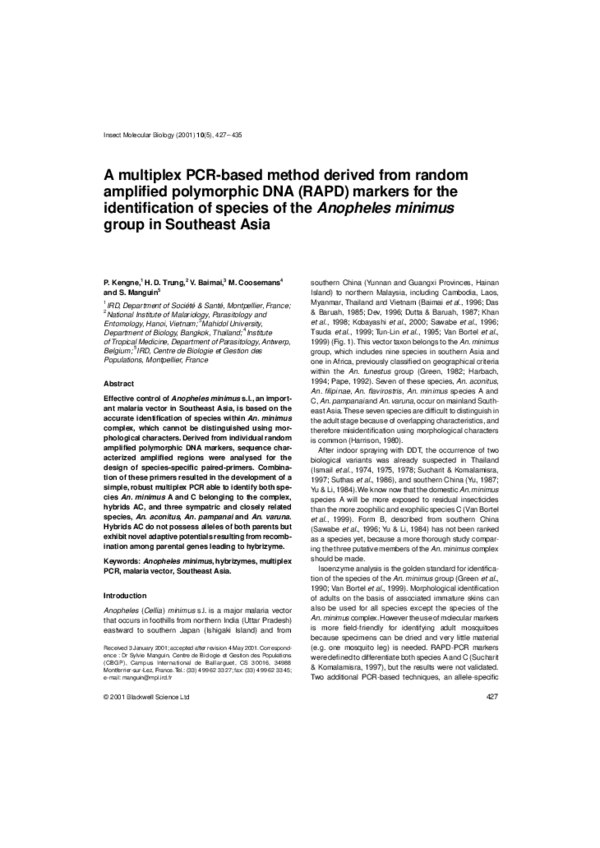 (PDF) A multiplex PCR‐based method derived from random amplified ...