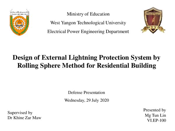 (PDF) Design of External Lightning Protection System by Rolling Sphere ...