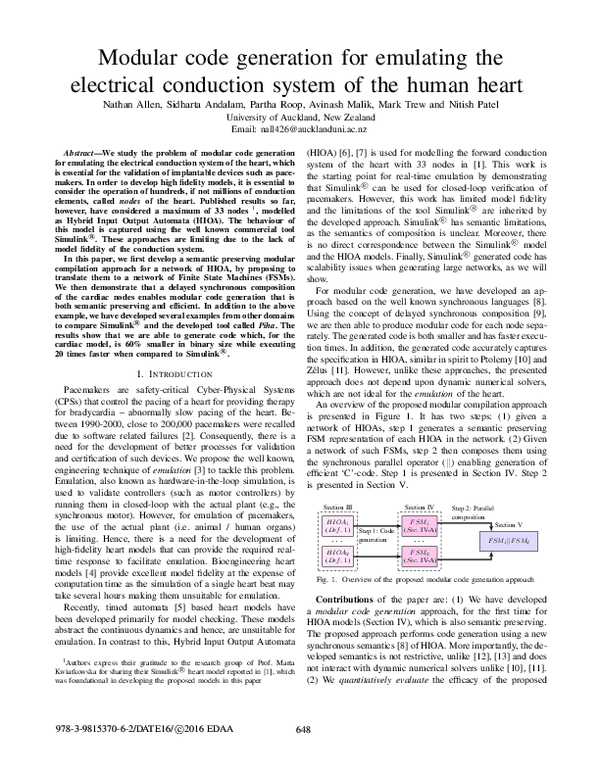 (PDF) Modular Code Generation for Emulating the Electrical Conduction ...