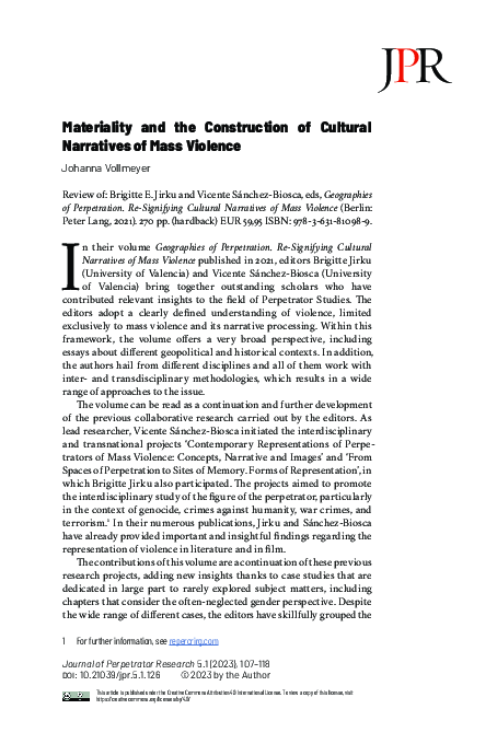 (PDF) Materiality and the Construction of Cultural Narratives of Mass ...