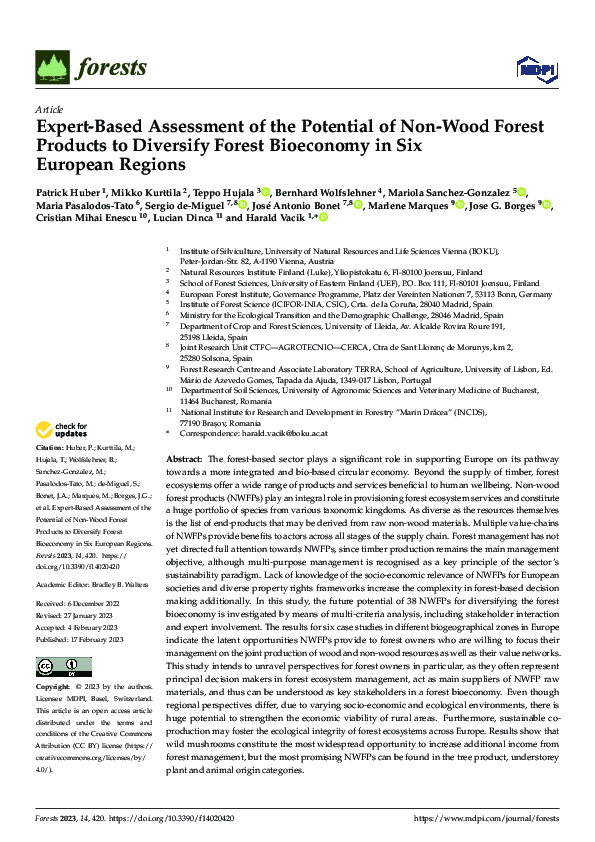(PDF) Expert-Based Assessment of the Potential of Non-Wood Forest ...