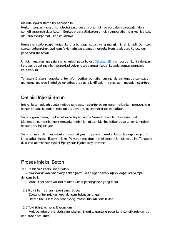 (PDF) metode Injeksi beton