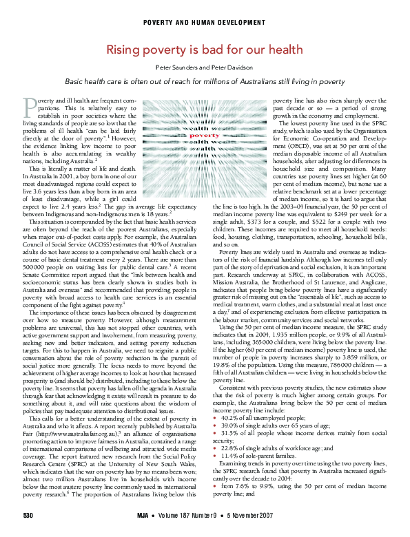 (PDF) Poverty and Human Development