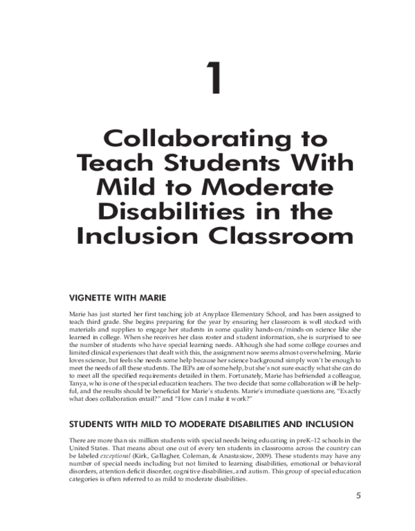 (PDF) Collaborating to Teach Students with Mild to Moderate ...