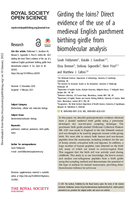 (PDF) Girding the loins? Direct evidence of the use of a medieval ...