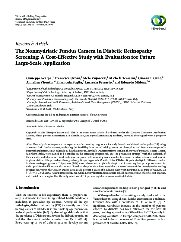(PDF) The Nonmydriatic Fundus Camera in Diabetic Retinopathy Screening ...