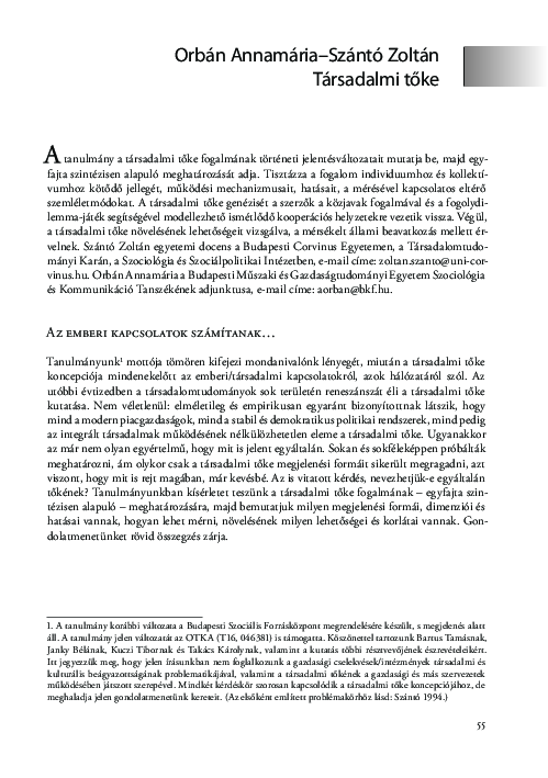 (PDF) Social capital