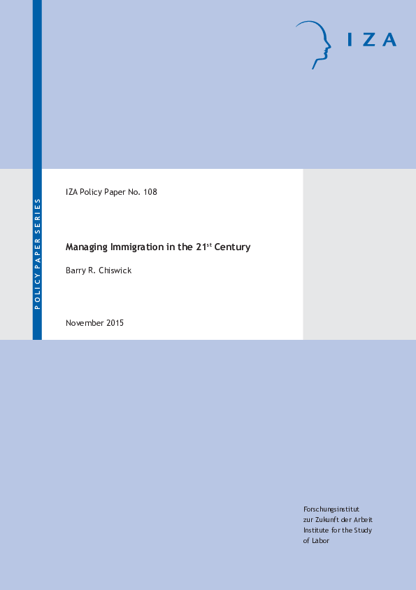 (PDF) Managing Immigration in the 21st Century
