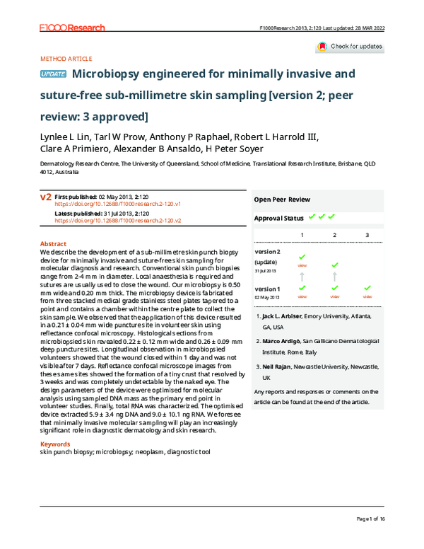 Pdf Microbiopsy Engineered For Minimally Invasive And Suture Free Sub
