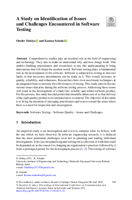 (PDF) A Study on Identification of Issues and Challenges Encountered in ...