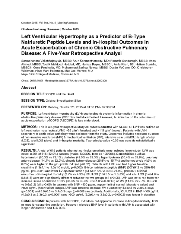 (PDF) Left Ventricular Hypertrophy as a Predictor of B-Type Natriuretic ...